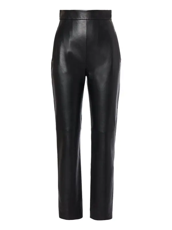 Scanlan Theodore Leather Bonded Trousers - Black