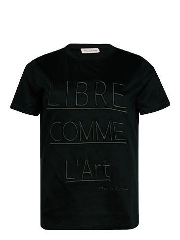 MANILA GRACE Cotton Modal T-shirt With Embroidery - Green