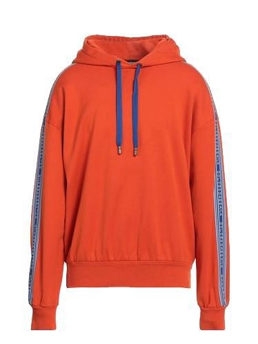 Dolce & Gabbana Cotton And Polyester Hoodie With Appliqués And Side Seam Stripes - Orange