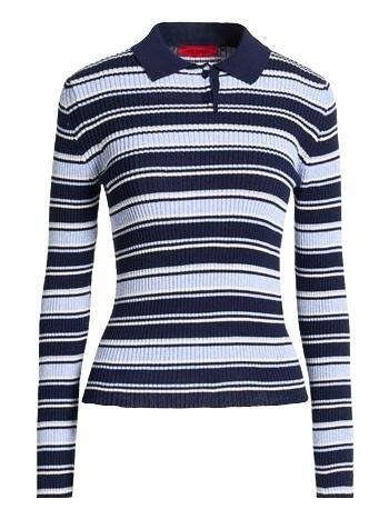 Max & Co. Striped Polo Sweater - Blue