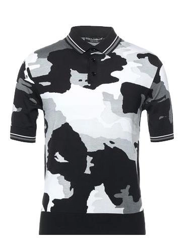 Dolce & Gabbana Polo Shirt Size Silk, Polyamide, Polyurethane - Black