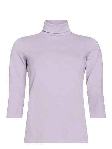 CIRCOLO 1901 Cotton Elastane Turtleneck T-shirt - Purple