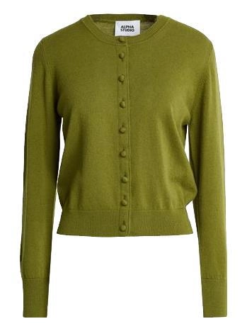 Alpha Studio Geelong Wool Cardigan - Green