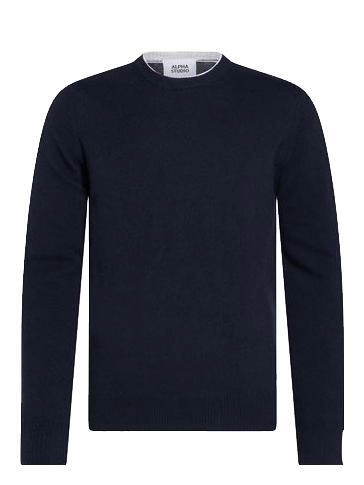 Alpha Studio Sweater Size Geelong Wool - Blue