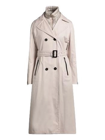 Herno Belted Double-breasted Gabardine Coat With Removable Padded Lining - Beige