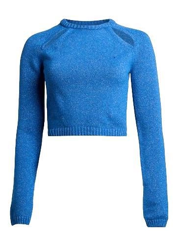 CHIARA FERRAGNI Crewneck Sweater With Cutout Detail - Blue