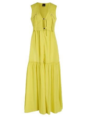Pinko Cotton Maxi Dress - Yellow