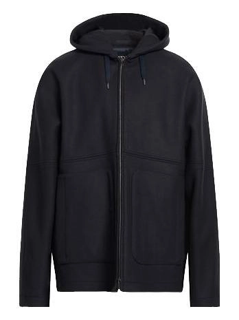 Herno Virgin Wool, Polyamide, Polyurethane Zip-up Hoodie - Blue