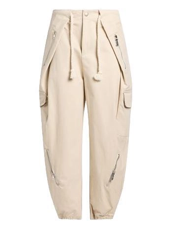 DISCLAIMER Cotton Elastane Cargo Pants - White