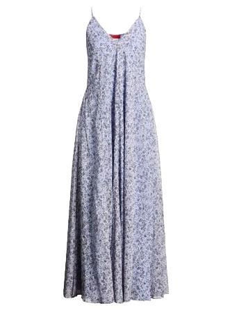 Max & Co. Floral Print Georgette Maxi Dress - Purple