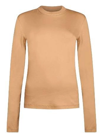 Fabiana Filippi Long Sleeve Crewneck T-shirt - Camel