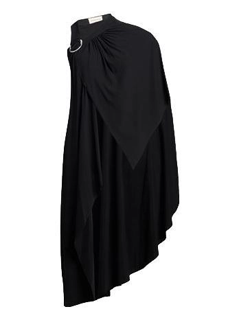 Alexandre Vauthier Asymmetric Midi Skirt With Crystal Embellishments - Black