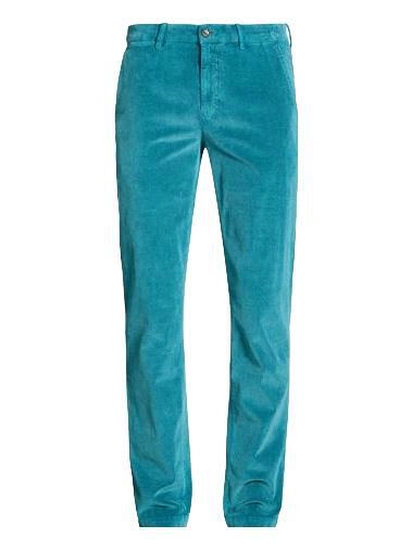 MOORER Corduroy Cotton Cashmere Stretch Trousers - Deep Teal