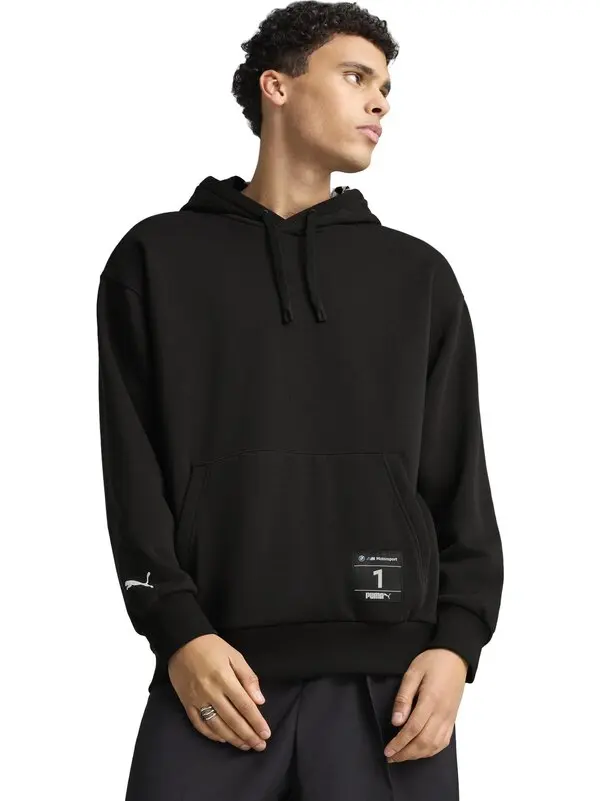 PUMA X Bmw M Motorsport Graphic Fleece Hoodie - Black
