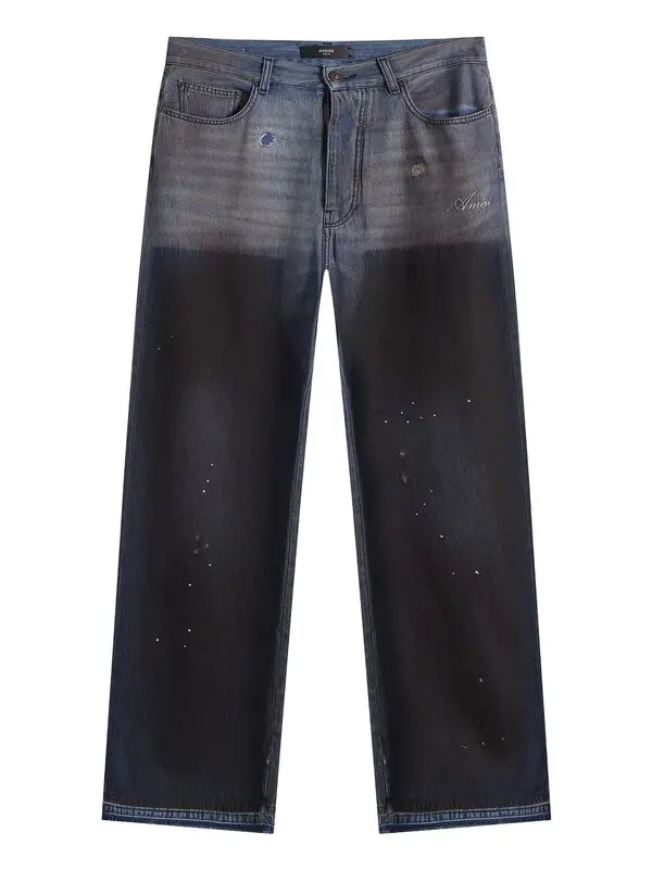 Amiri Carpenter Jeans With Distressed Finish - Dark Dust