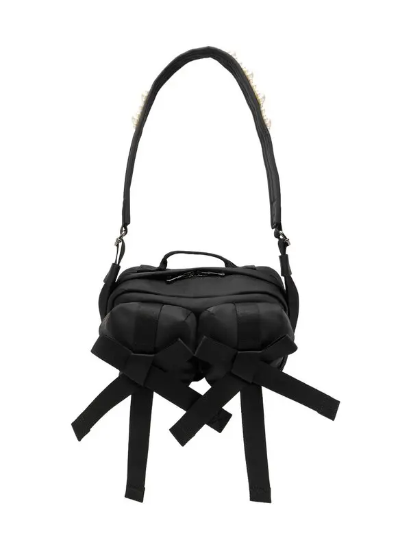 Simone Rocha Classic Bow Cross Body Bag - Black/pearl