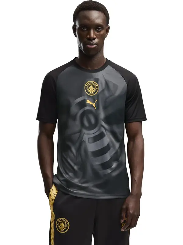 PUMA Manchester City Cloud Print Jersey - Black