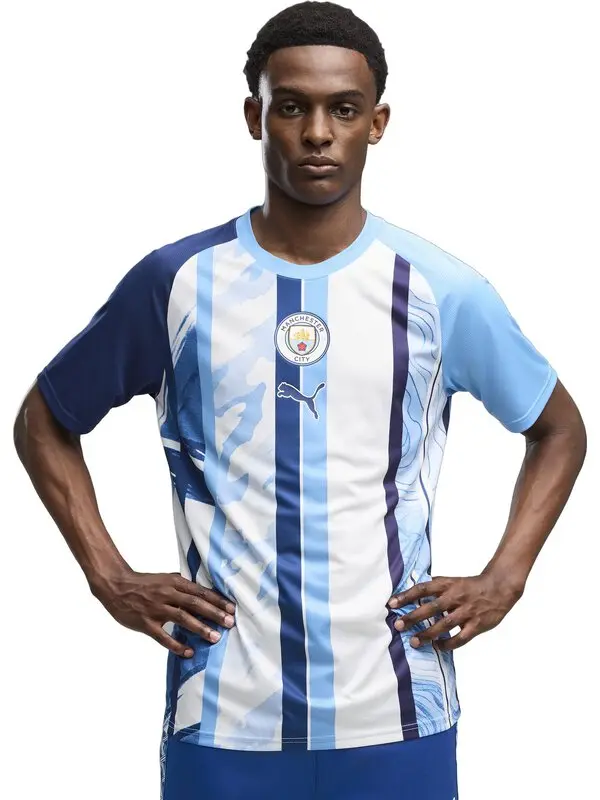 PUMA Manchester City Cloud Print Jersey - White