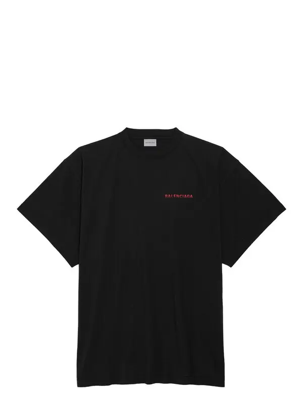 Balenciaga Back Gradient Oversized T-shirt - Black