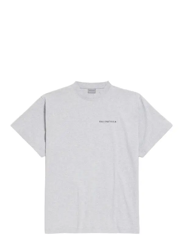 Balenciaga Back Gradient Oversized T-shirt - Grey