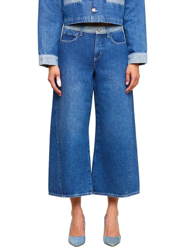 L'Agence Bronte Cropped Wide-leg Jean - Goleta