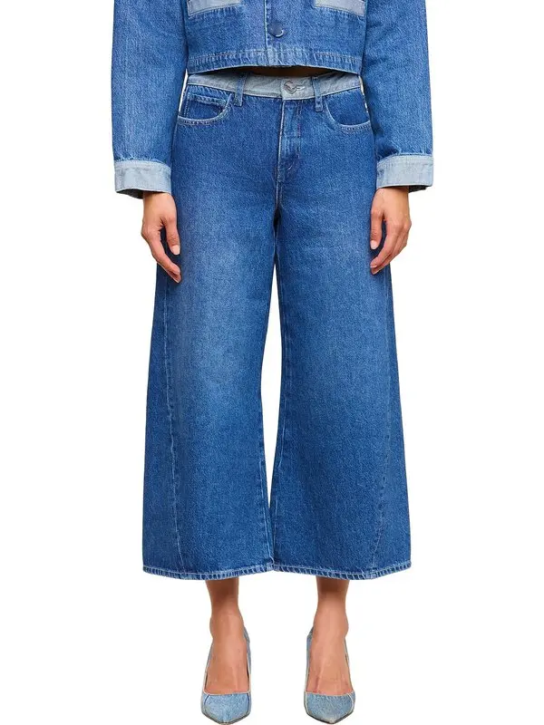 L'Agence Bronte Cropped Wide-leg Jean - Goleta