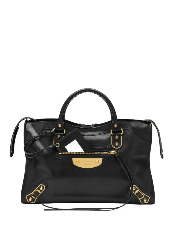 Balenciaga Le City Uptown Medium Bag In Goatskin - Black