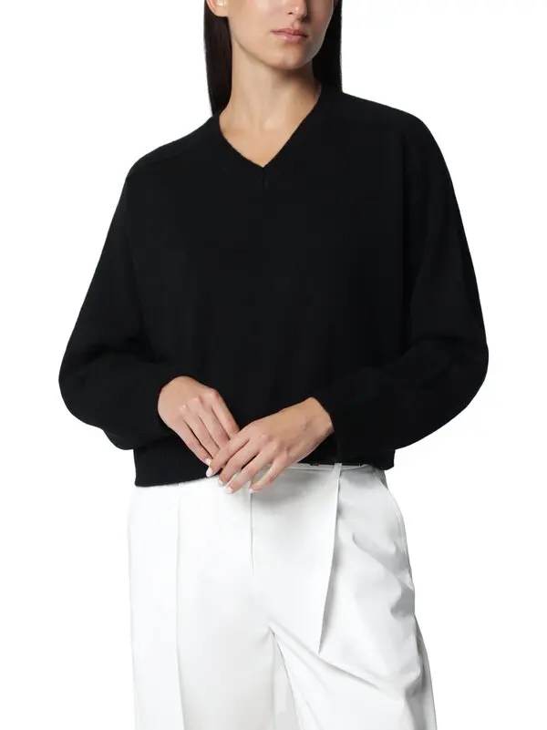 Loulou De Saison Cashmere V-neck Sweater - Black
