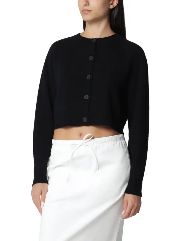 Loulou De Saison Cropped Cashmere Cardigan - Black
