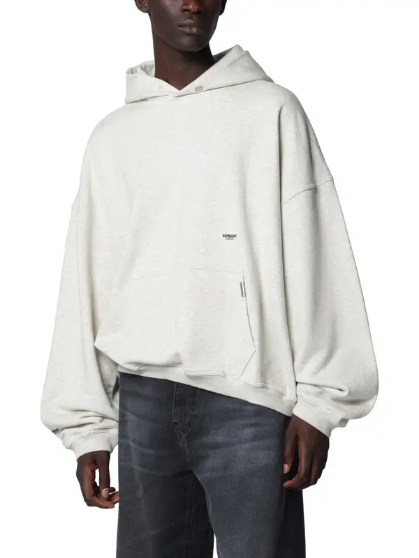REPRESENT Cream Micro Owners Club Cotton Hoodie - White