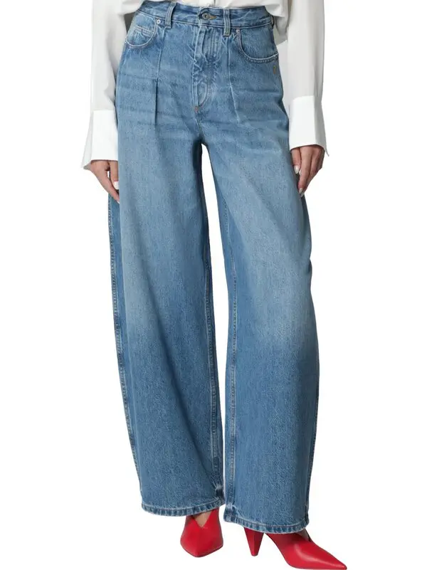 Jacquemus Ovalo Jeans In Indigo De-nîmes Denim - Blue
