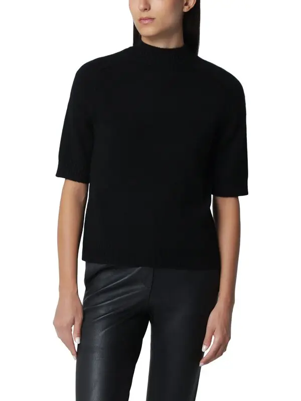 Loulou De Saison Cashmere Mock Neck Sweater - Black