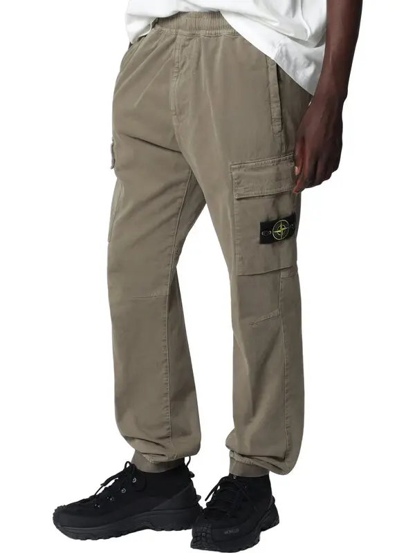 Stone Island Military Cotton Cargo Joggers - Green