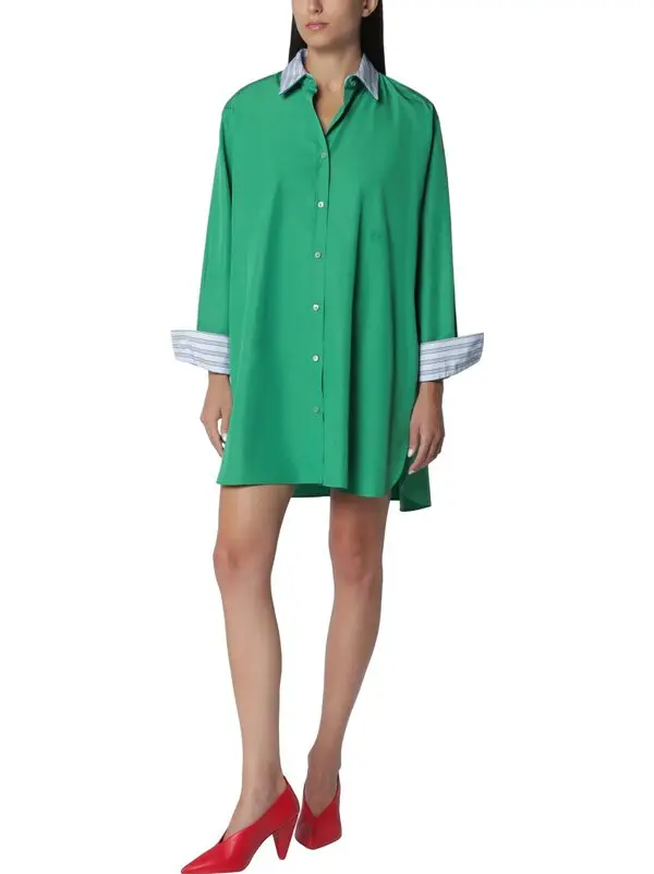 Loewe Cotton Shirt Dress - Green