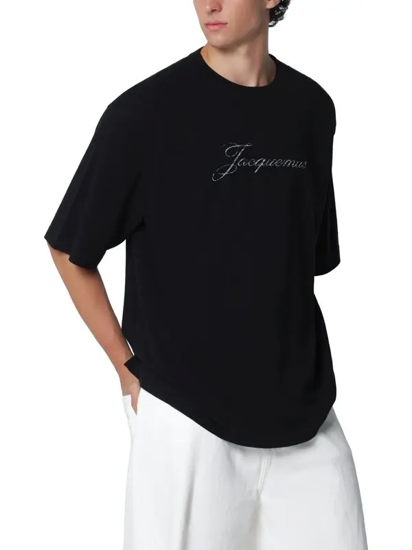Jacquemus Cotton-blend Logo T-shirt - Black