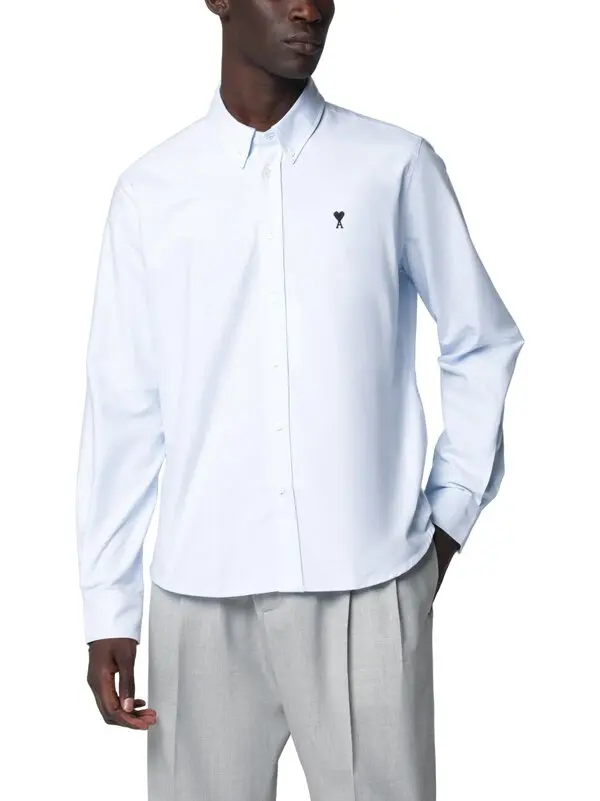 AMI Paris De Coeur Shirt - Light Blue