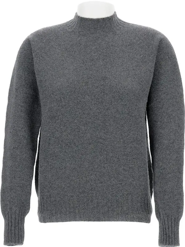 DRUMOHR Wool Mock Neck Sweater - Grigio