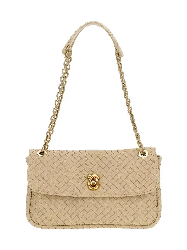 Bottega Veneta Madison Braided Leather Bag - Beige
