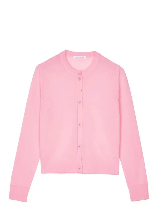Cecilie Bahnsen Pretty Bow Knit" Cardigan - Rosa