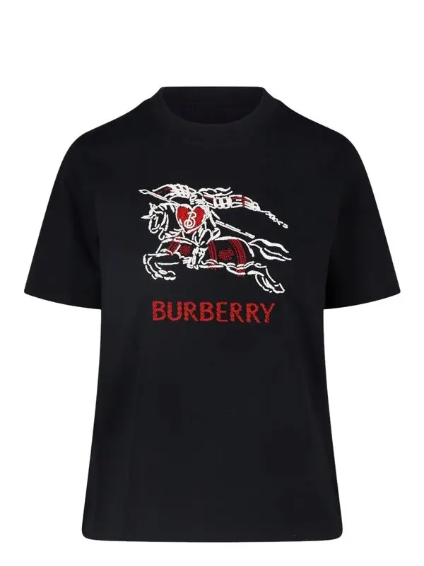 Burberry Heart Knight" Cotton T-shirt - Black