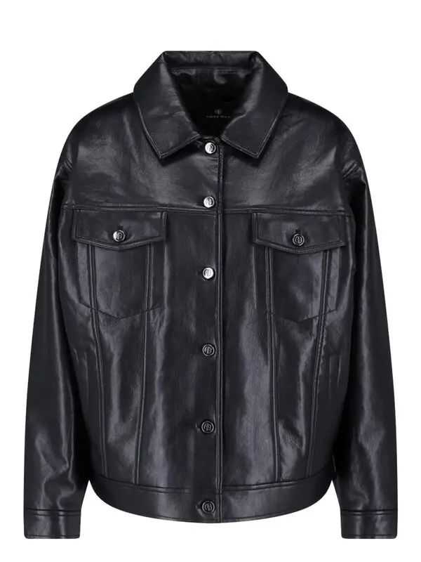 ANINE BING Rory Leather Blend Jacket - Black