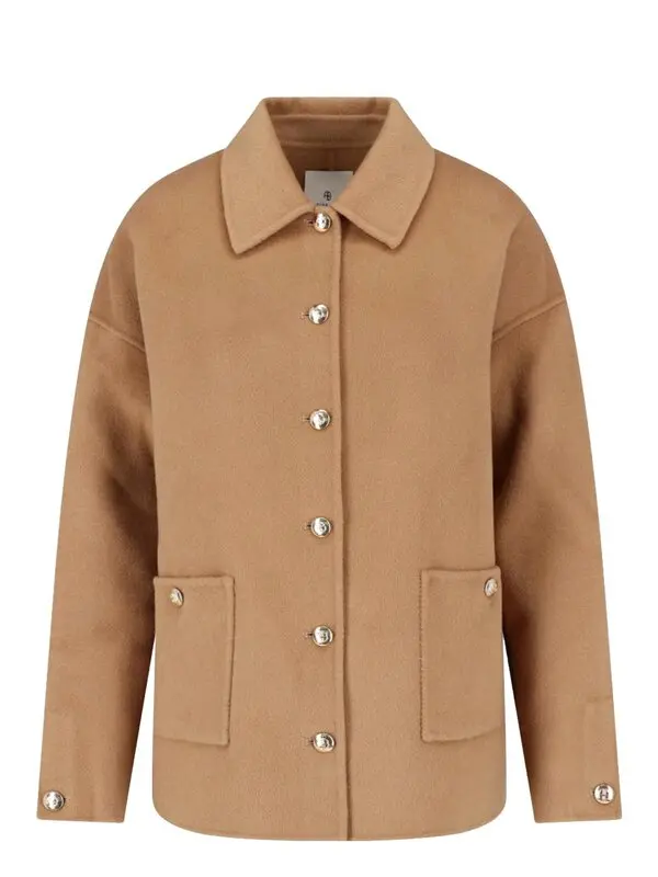 ANINE BING Luca" Wool Cashmere Jacket - Brown