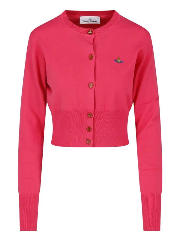 VIVIENNE WESTWOOD Orb Crop Cardigan - Red