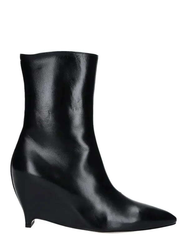 MAISON MARGIELA Leather "heel-less" Ankle Boots - Black