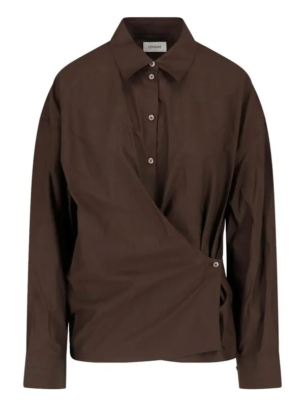 LEMAIRE Twisted Shirt - Brown