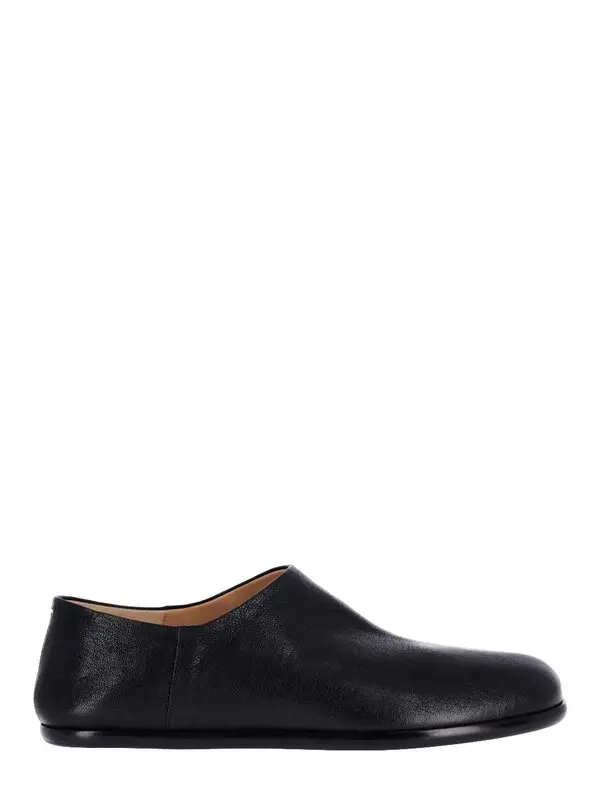MAISON MARGIELA Leather Slip-on Tabi Shoes - Black