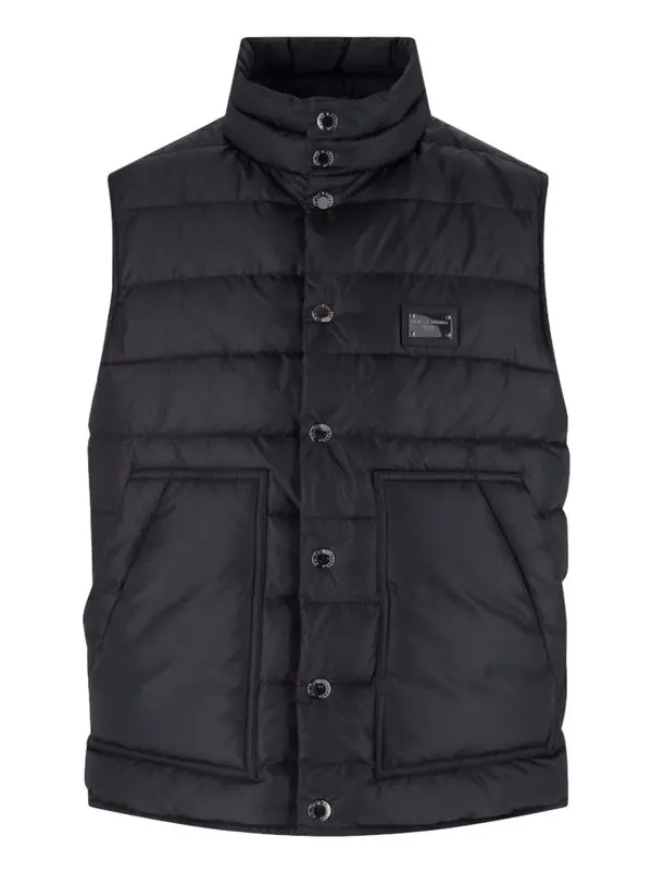 Dolce & Gabbana Padded Logo Gilet - Black