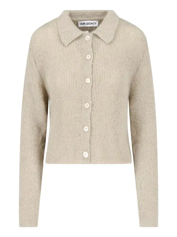Our Legacy Soft Sage Fuzzy Cardigan - Beige