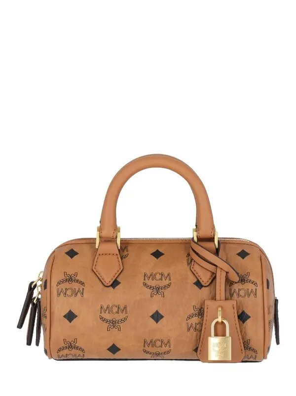 Mcm Visetos Ella Boston Mini Bag - Brown