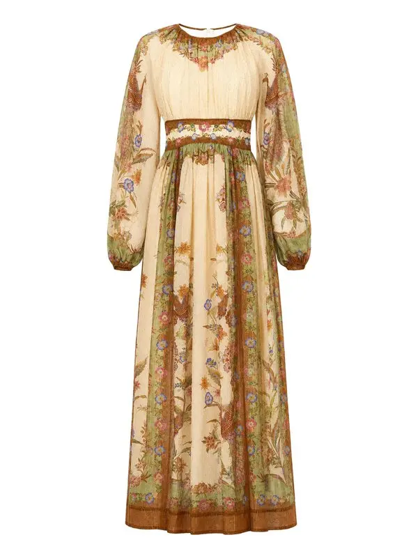 Zimmermann Indra" Maxi Dress With Floral Print - Multicolour